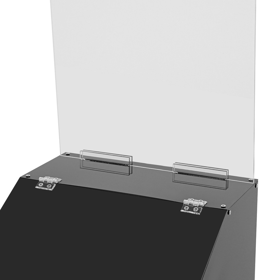 Lockable Acrylic Voting Box w/4 Wheels, Mobile Ballot/Suggestion Box ...