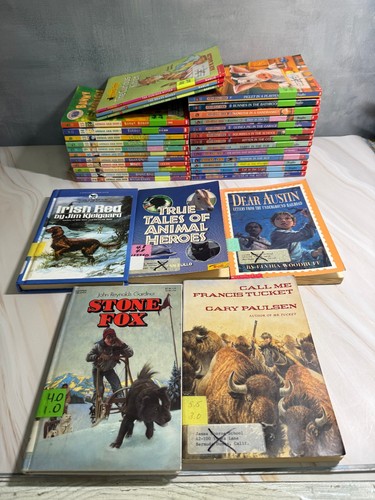 Vintage Lot of 32 Children’s Chapter Books, 13 Animal Art 11 Animal ...