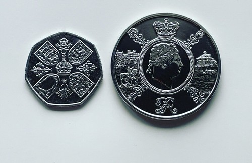 Set of 2 Coins 2020 King George III & 2022 King Charles III 50p | eBay