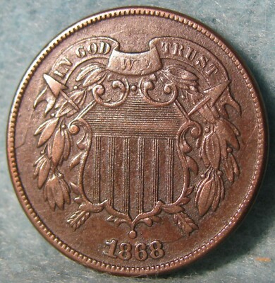 1868 Two Cent Piece High Grade Old US Coin | eBay