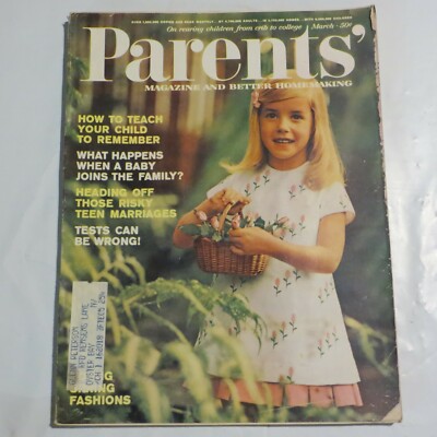 Parents Magazine March 1964 Tests Can be Wrong Teach Child to Remember ...