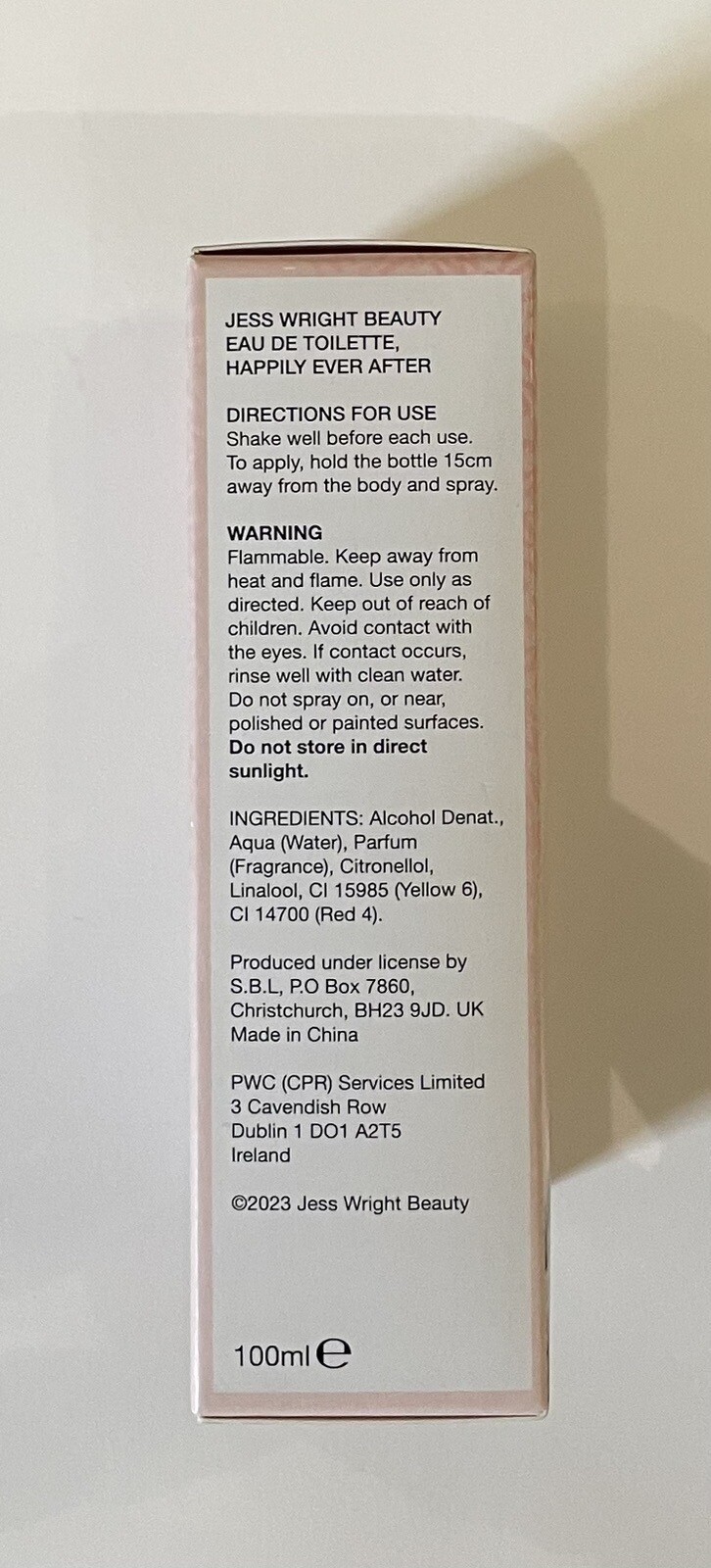 Jess Wright Beauty Perfume 100ml. Brand New, Sealed, Packed. | eBay UK