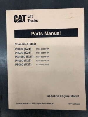 Caterpillar CAT Parts Manual P3000/3500, PC4000, P4000/5000. Manual ...