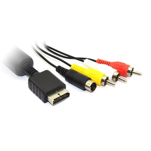 Playstation S-VIDEO & COMPOSITE Cable for PS2, PS3, Slim S AV Cord ...
