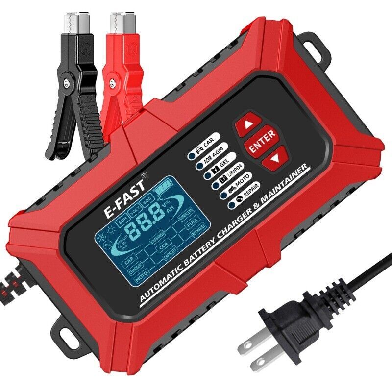 Digital Car Battery Charger&Analyzer –12V 6A Auto Trickle Charger w ...