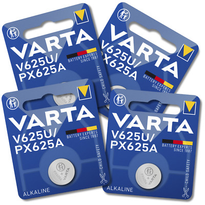 4x VARTA V625U PX625A Batteries Alkaline Coin Cell Button 1.5V 625A LR9 ...