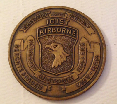 US Army 101st Airborne Screaming Eagles Air Assault Engraved Challenge ...