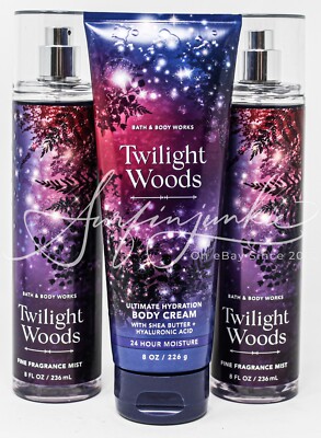 3pc Bath & Body Works Twilight Woods Fragrance Mist x2 Body Spray x1 ...