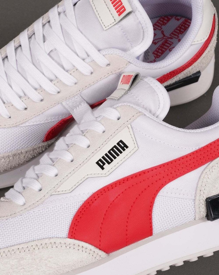 Puma Future Rider Vintage Trainers White Red - Sneakers, Retro, 80s ...