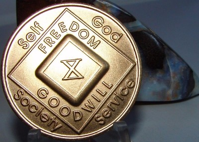 Narcotics Anonymous NA 10 Year Clean Bronze Medallion Recovery Coin ...