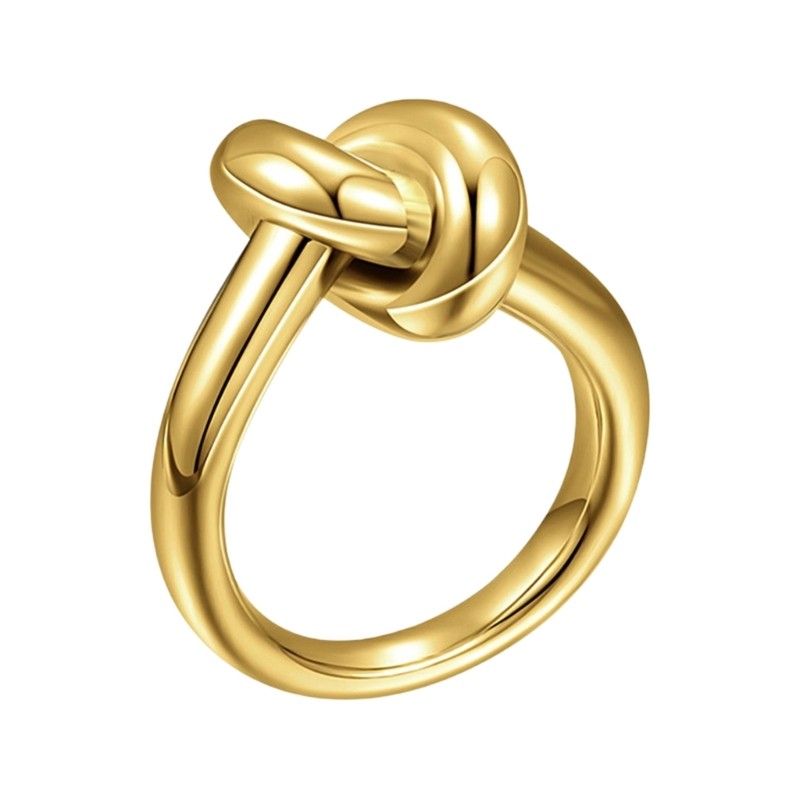 Elegant Colored Zirconia Knot Rings Copper Gold Plated Gift | eBay ...