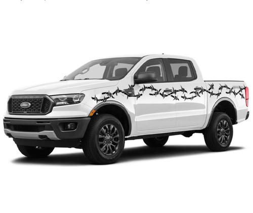 2 PCS Graphic Vinyl Car Sticker For Ford Ranger Side Door Decal ...