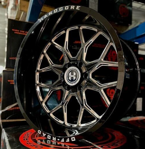 4x NEW 26x14 Hardcore HC104 Wheels Gloss Black Milled 5x127 Jeep 5x5 ...