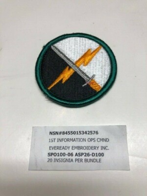 1st Information Operations Command U.S. Army Shoulder Patch Insignia | eBay