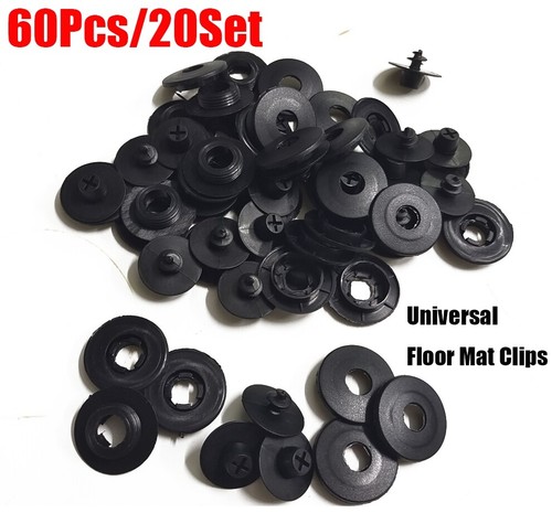 20x Car Floor Mat Retainers Anti-Slip Black Clips Holder Clamps ...