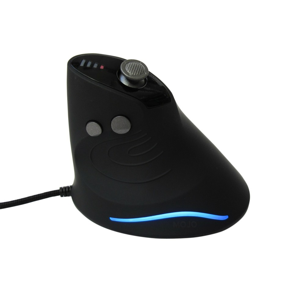 MOJO Silent Vertical Gaming Mouse - Ergonomic Mouse w/ 4 Directional ...