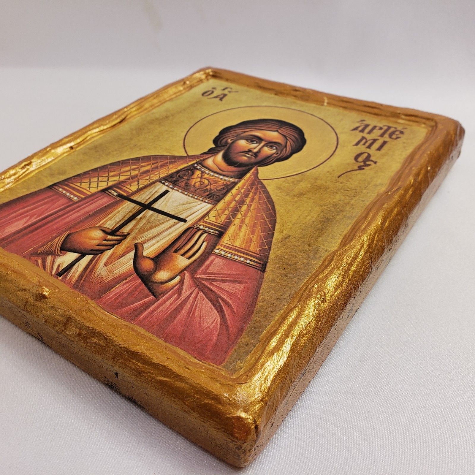 Saint Artemios Artemius Artemes Mt. Athos Greek Orthodox Byzantine Wood ...