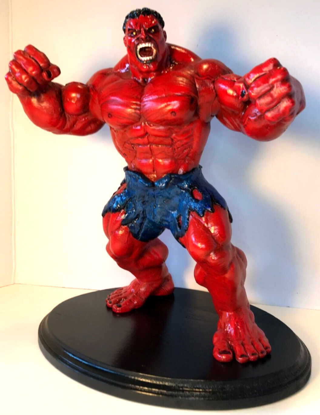 Custom Red Hulk Figure Statue W/Base 13" 1:6 Captain America Brave New ...