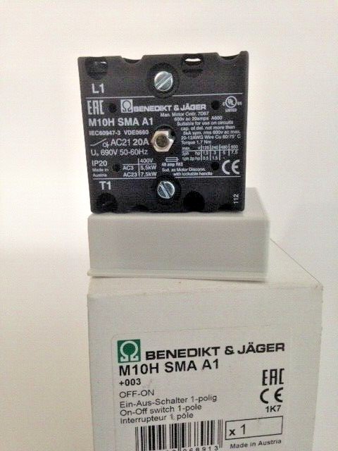 TELUX BENEDIKT & JAGER M10H SMA A1 1POLE OFF/ON ROTARY CAM SWITCH 20A ...