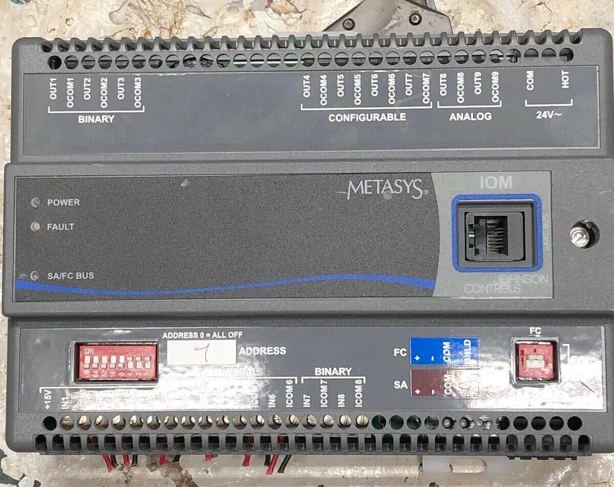 JOHNSON CONTROLLER METASYS MS-IOM4710 REV D SW VER 4.1 I/O MODULE | eBay