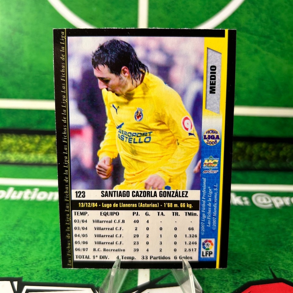 CAZORLA 123 - VILLARREAL -MUNDICROMO FICHAS LA LIGA 2007 2008 CARD | eBay
