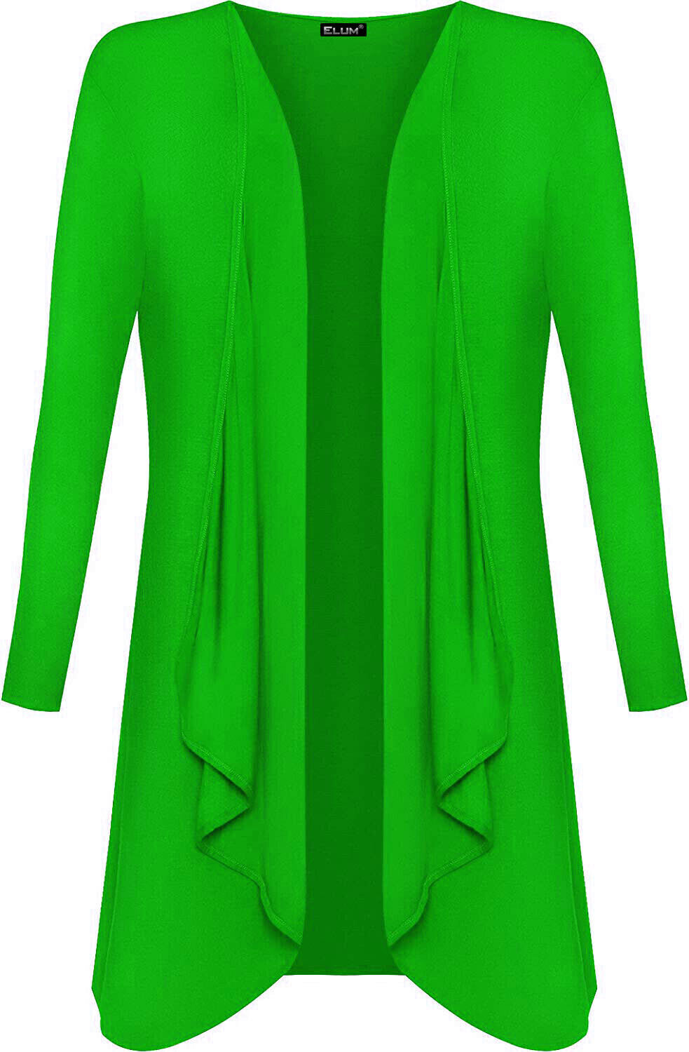 LADIES LONG SLEEVE WATERFALL WOMANS CARDIGAN TOP DUSTER COAT JACKET UK ...