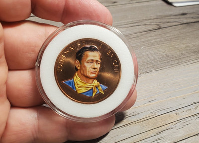 John Wayne 1979 US Mint Copper Colorized Coin Medallion | eBay