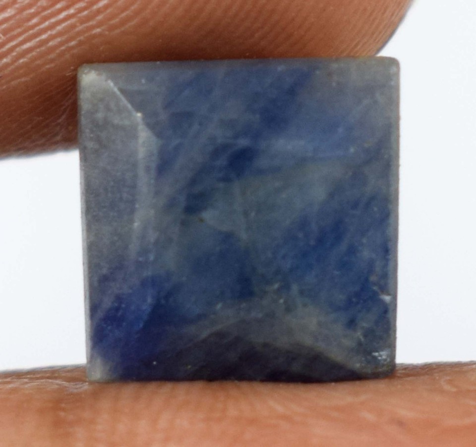 6.50 Ct Natural Madagascar Golden Blue Sapphire Square Gemstone ...