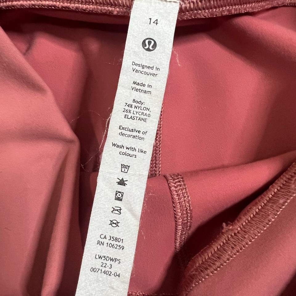 Lululemon InStill High Rise Tight 25” Womens 14 Brier Rose Athletic ...