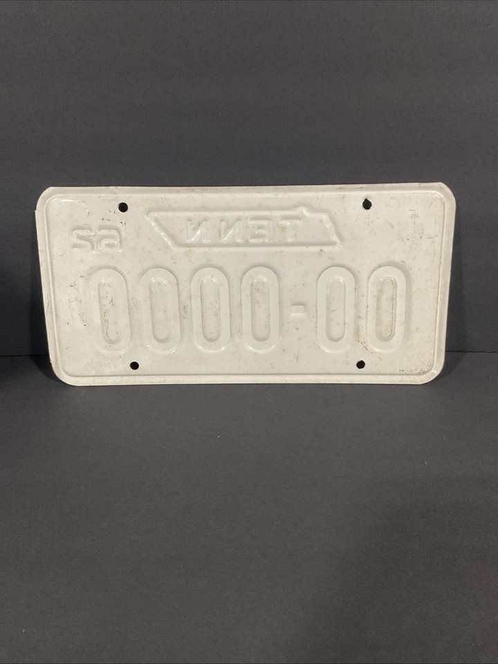 1962 Tennessee SAMPLE License Plate 00-0000 | eBay