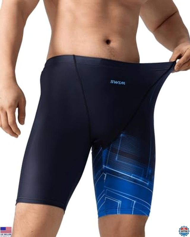 Men's Swim Jammers, Pro Racing Training Suit, Chlorine Resistant Tech ...