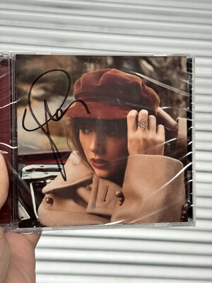 TAYLOR SWIFT HAND SIGNED RED CD TAYLOR’S VERSION AUTOGRAPHED SEALED NEW ...