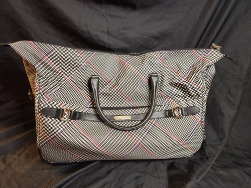 CHAPS Ralph Lauren Houndstooth Big Rolling Duffle Wheeled Carry On ...