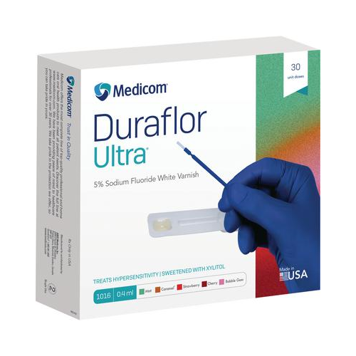 Medicom 1016-ST30 Duraflor Ultra Dental Fluoride Varnish Strawberry 30 ...