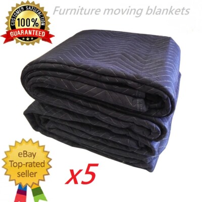 5XHeavy Duty Furniture Protection Moving Blanket Quilted Removalist Pad ...