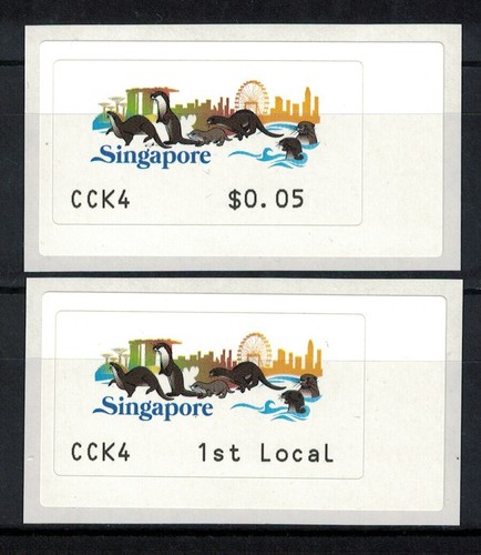 SINGAPORE 2024 OTTER DESIGN SAM FRAMA LABEL NO. CCK4 POSTAGE LABELS SET ...