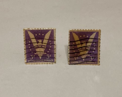 Vintage United States Postage Victory Stamp Win The War Eagle Cufflinks ...