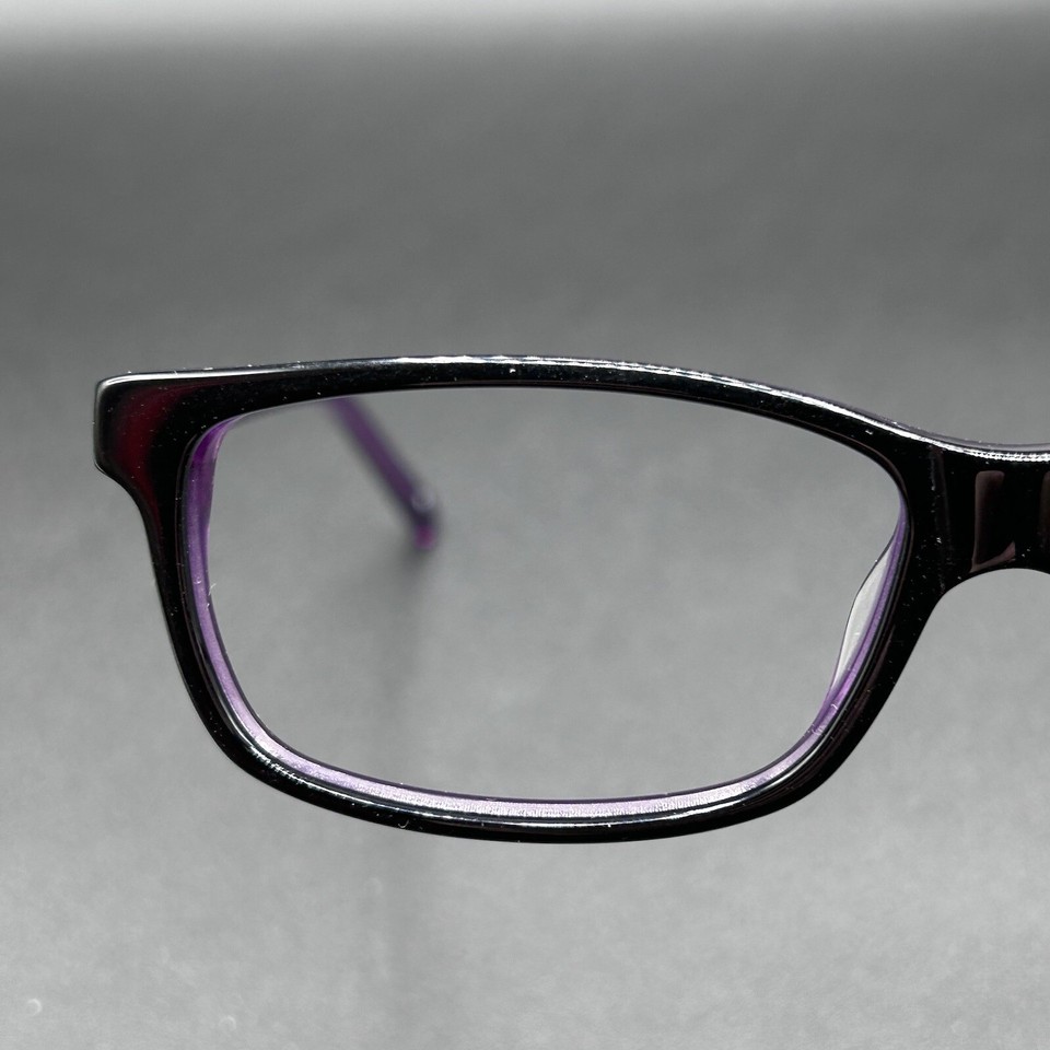 Heart 1137 Eyeglasses Frame Black Purple 53-14-135 Used | eBay