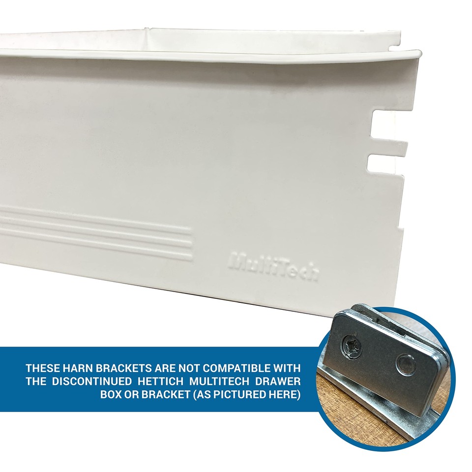 Hardware Harn Impaz Drawer Box Slide Runner Left/Right Clip On Screw On ...