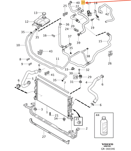 Tuyau d'arriv e de radiateur VOLVO C30 LHD 31439960 NOUVEAU ORIGINE | eBay