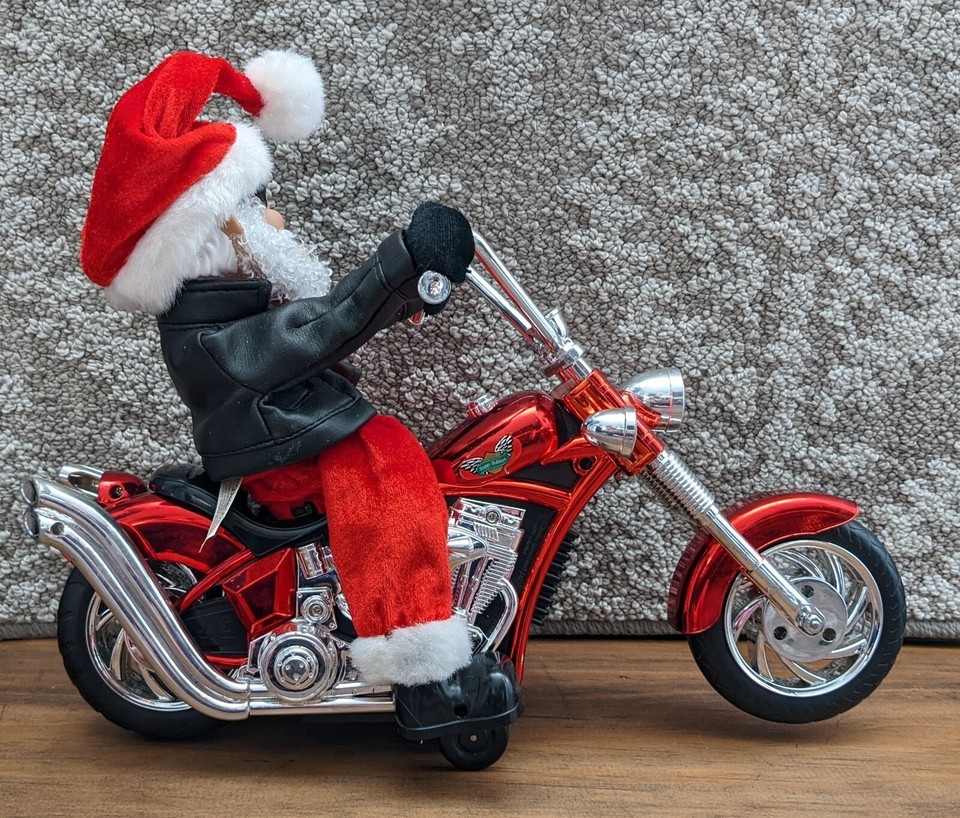 Dan Dee Biker Santa Motorcycle Chopper - Born to Be Wild Holiday ...