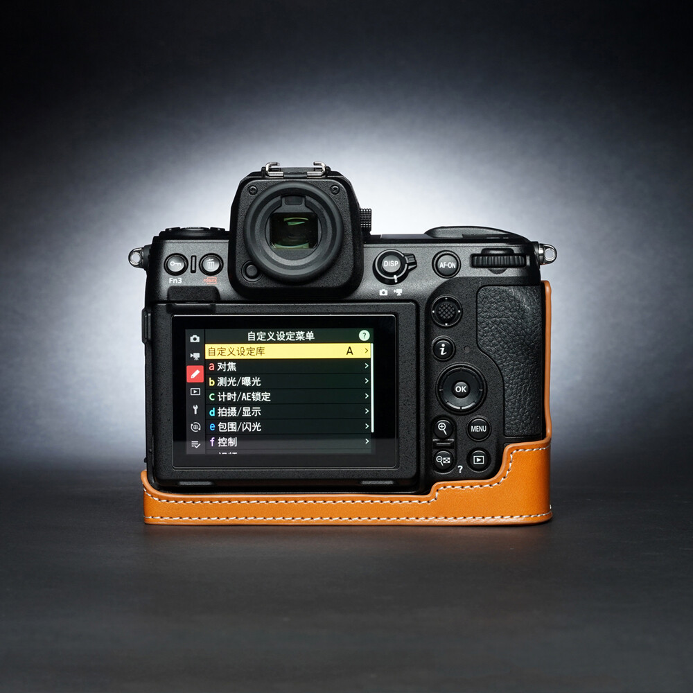 Genuine Cowhide Handmade Camera Half Case Bag Protection Covers Fit For ...