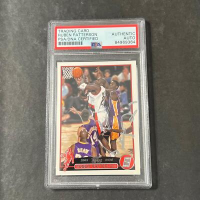 2002-03 Topps #106 Ruben Patterson Signed Card AUTO PSA/DNA Slabbed ...