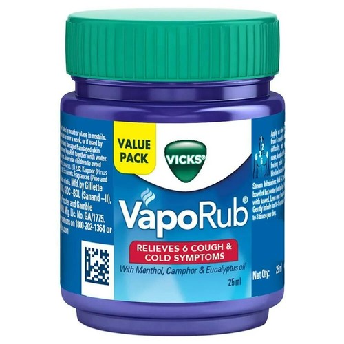 3 x baume soulagement du rhume et de la toux Vicks VapoRub 25 ml ...