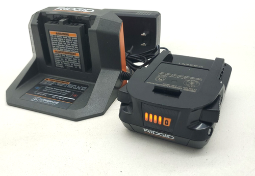 Genuine RIDGID 18V 2.0 Ah MAX Lithium-Ion Battery and Charger R87002-4 ...
