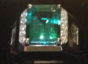 MAFIA-True Crime-Mobster Mickey Cohen 3.27 Carat Emerald & Diamond ...