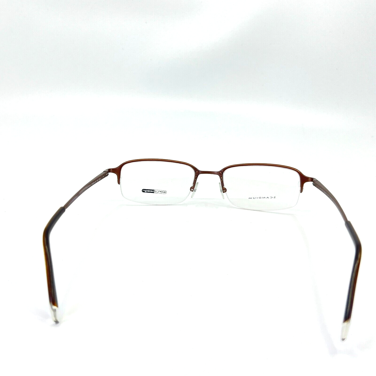 Safilo Scandium SD 135 0ZS4 Brown Mens Half Rim Eyeglasses Frames 50-20 ...