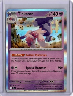 Tinkaton 105/193 - Paldea Evolved - Holo Rare - Pokemon Card TCG | eBay