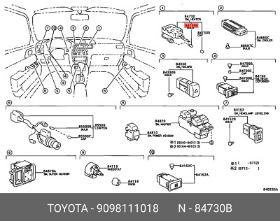 Genuine OE bulb for glove box, 9098111018 for TOYOTA 90981-11018 | eBay ...