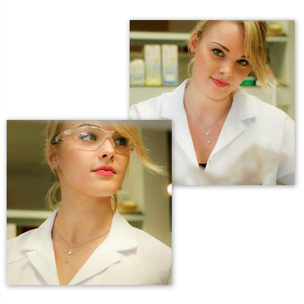 NEURON NECKLACE 18" Silver Gold Chain Brain Science Geek Nerd Jewelry ...